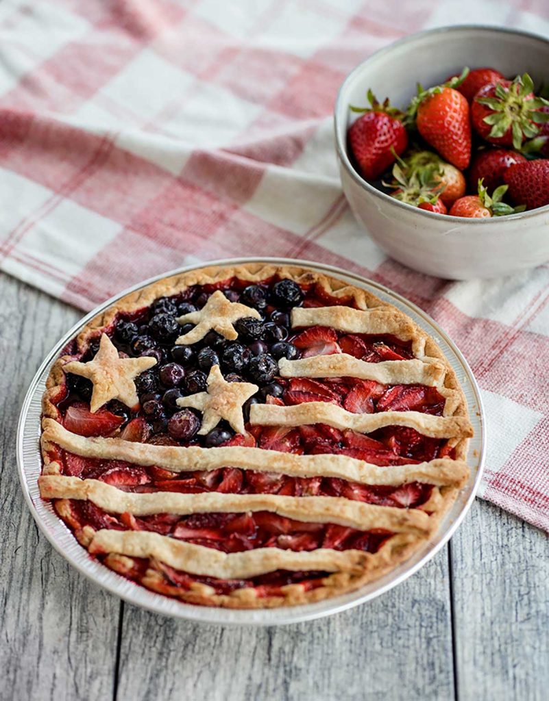 American Flag Berry Pie - Obsessive Cooking Disorder