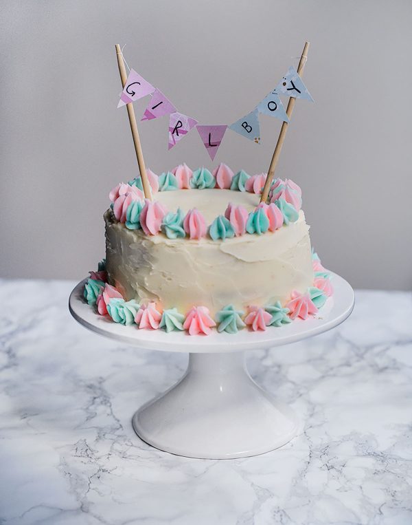 Gender Reveal M&M Cake - Obsessive Cooking Disorder