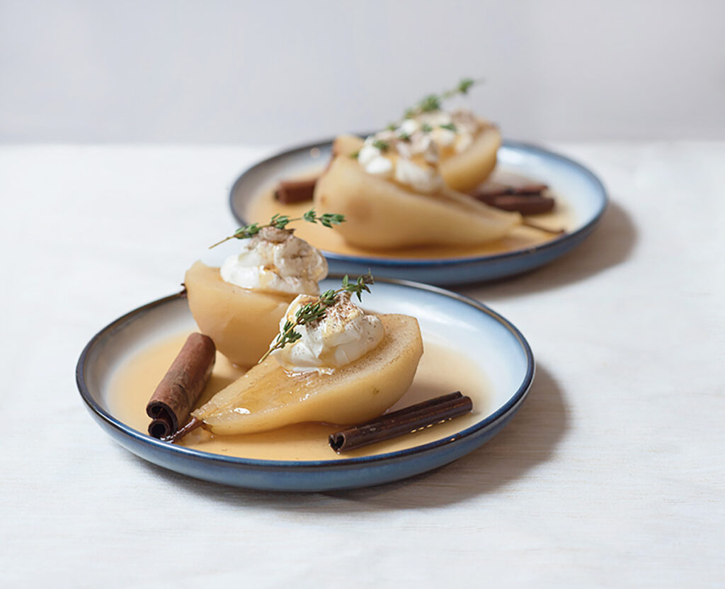 Maple Poached Pears with Mascarpone - Obsessive Cooking Disorder
