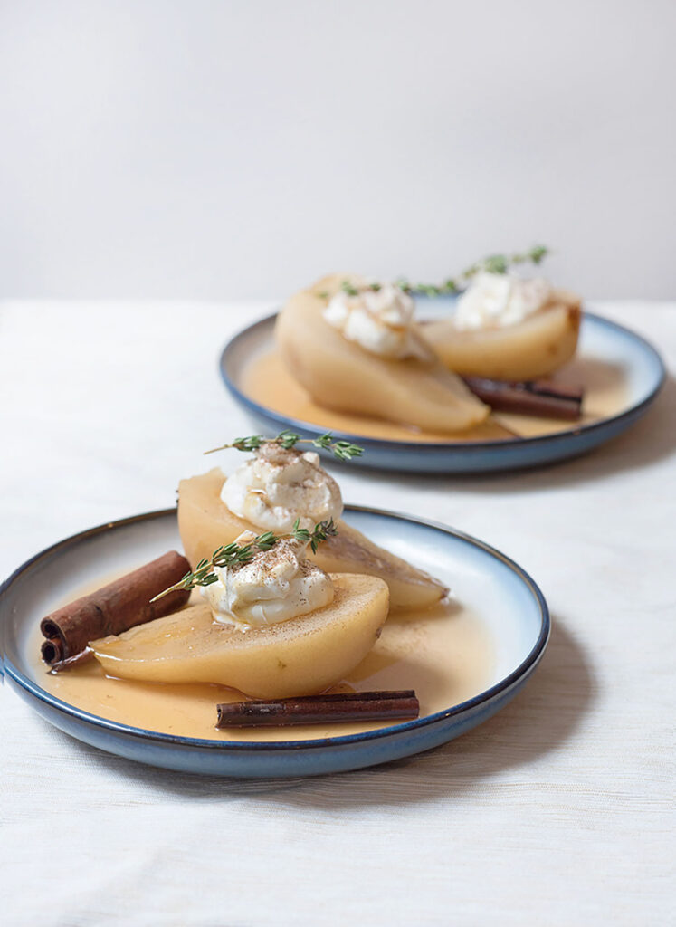 Maple Poached Pears with Mascarpone - Obsessive Cooking Disorder